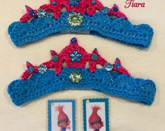 Poppy troll crown | Etsy