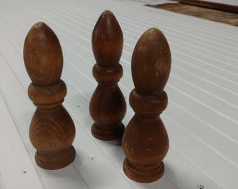 Wood finials | Etsy