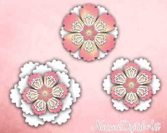 Paper flower svg | Etsy