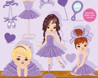 Girl dance clipart | Etsy