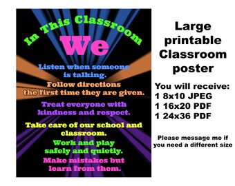 Neon classroom | Etsy