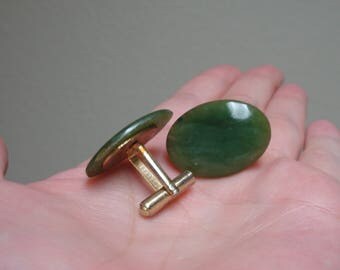 Jade cufflinks | Etsy