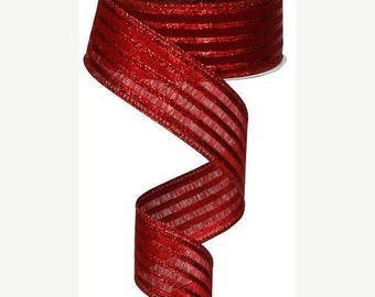 Wide red ribbon | Etsy