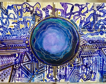 Geode painting | Etsy