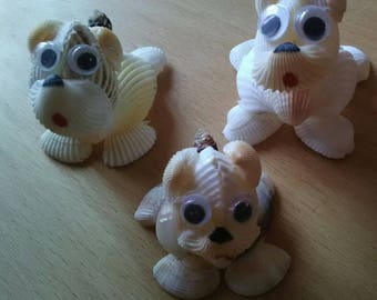 Pebble art-custom order Family of 6 with dogs sitting on