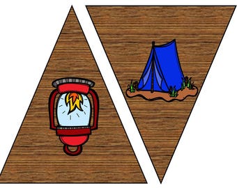 Camping pennant | Etsy