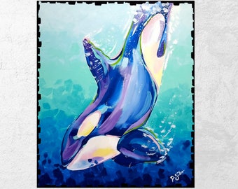 Orca painting | Etsy