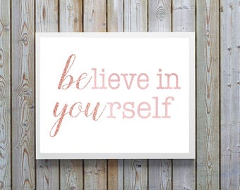 Rose gold wall art | Etsy