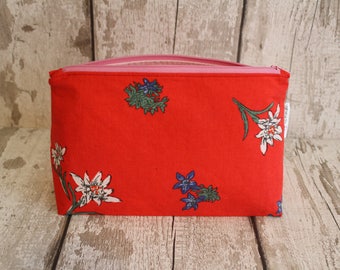 Red cosmetic bag | Etsy