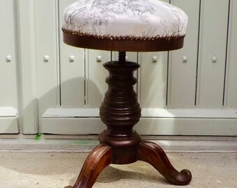 Antique piano stool | Etsy