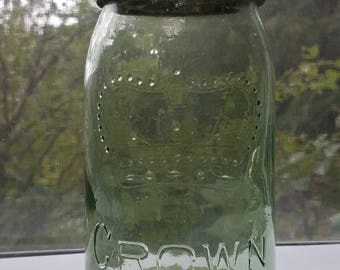 Crown mason jar | Etsy