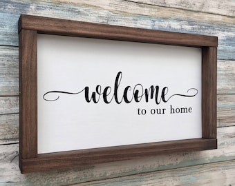 Rustic welcome sign | Etsy
