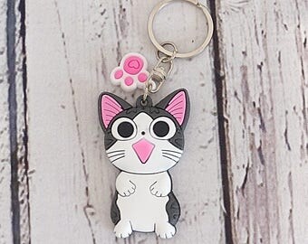 Cat keychain | Etsy