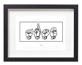 Sign language poster | Etsy