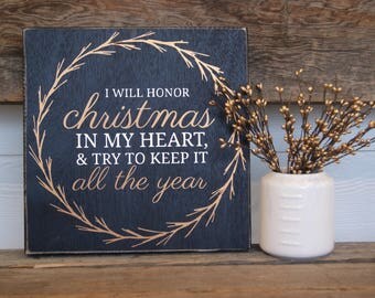 Christmas carol sign | Etsy