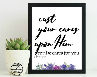 Cast your cares | Etsy