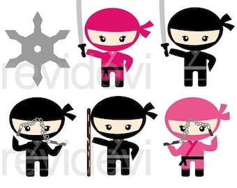 Ninja clipart | Etsy