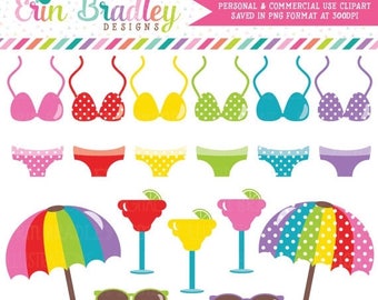 Dress Up for Summer Clothing and Paper Doll Clipart Set: