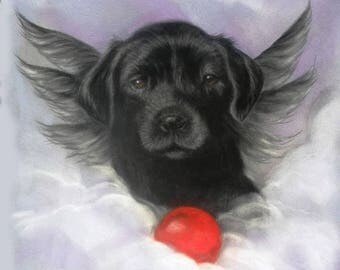 Black labrador angel | Etsy