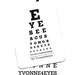 Eye Chart Card.Happy Birthday.Eye Chart.Custom.Name.Paper