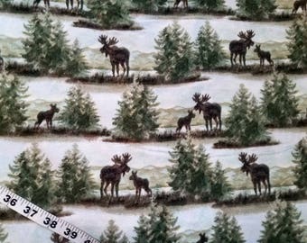 Moose fabric | Etsy
