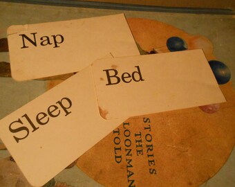 Vintage flash cards | Etsy