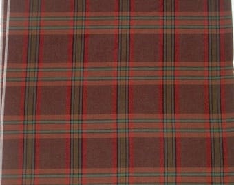 Rust plaid fabric | Etsy