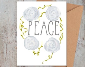 Peace card | Etsy