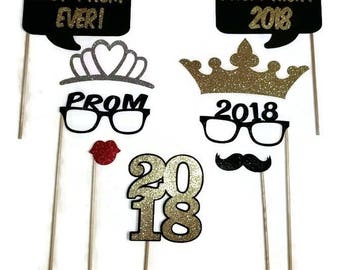 graduation and prom photo booth props personalized with