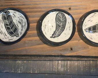 Ceramic feather | Etsy