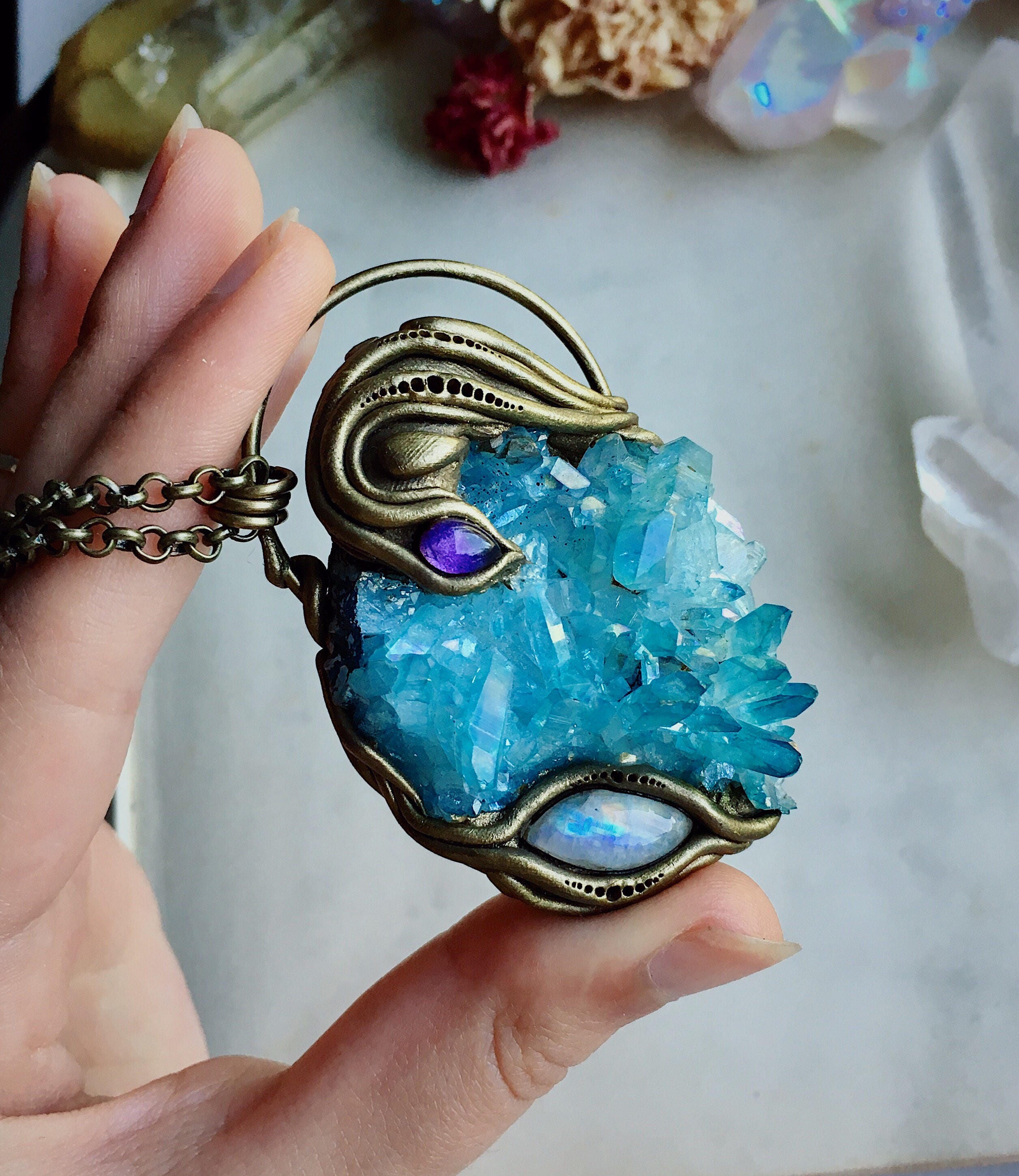 Aqua Aura Pendant