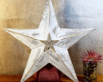 Large wooden star | Etsy