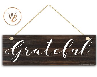 Grateful sign | Etsy