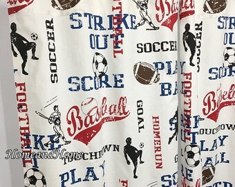 Baseball curtains | Etsy