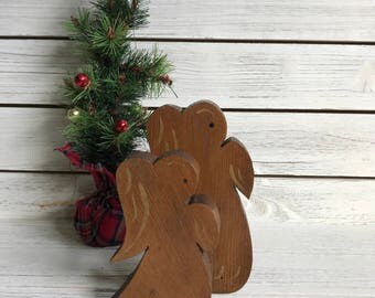 Wood angels | Etsy