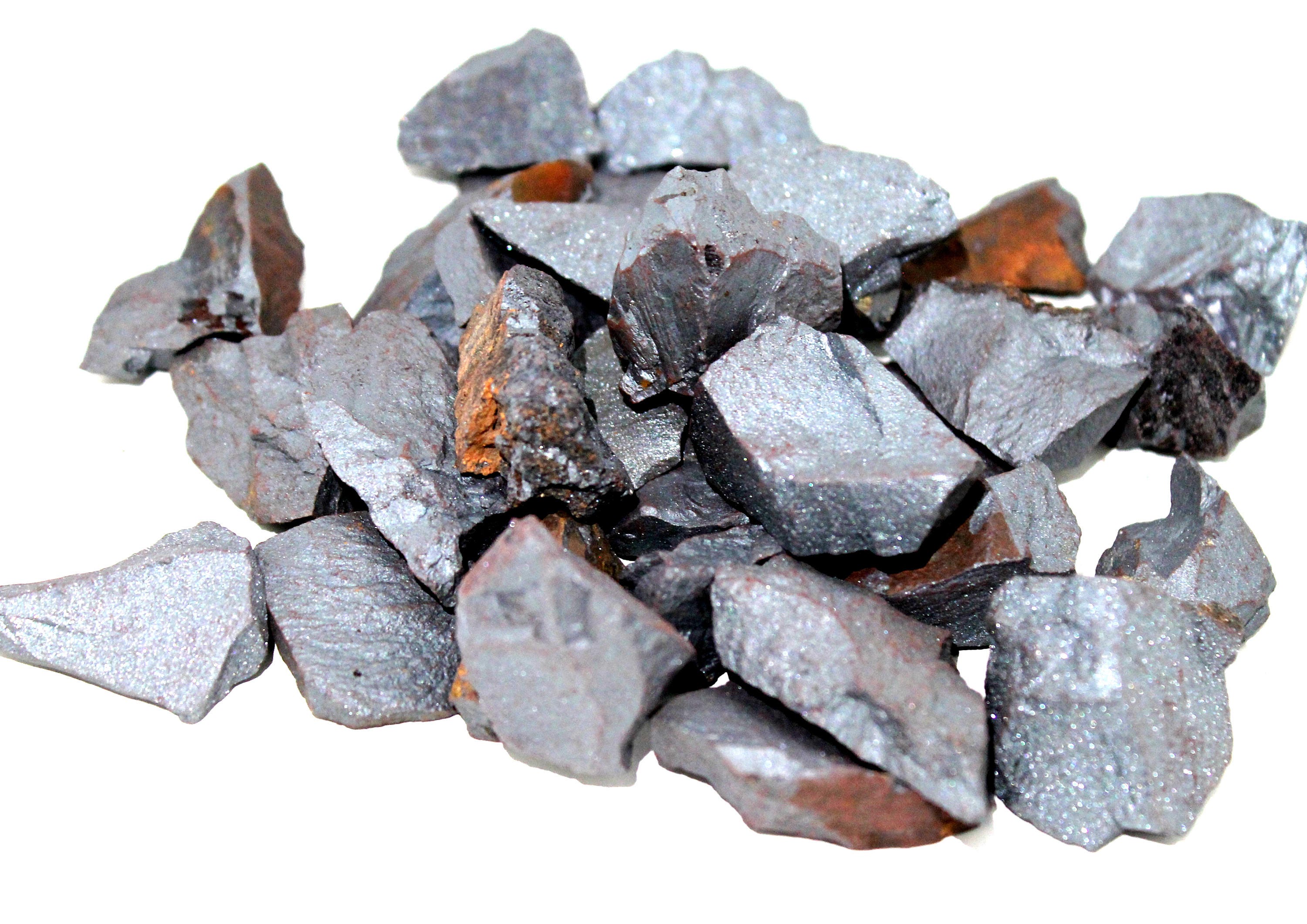 THREE Small Raw Hematite Stones Meditation Crystal Base