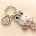 Owl keychain personalized owl gifts for women owl jewelry owl