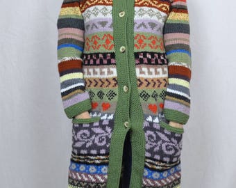 Hand knit coat | Etsy