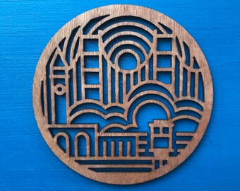 Laser cut coaster | Etsy