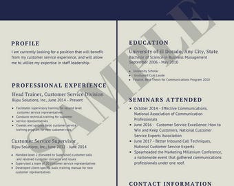Free resume template | Etsy