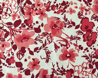 Floral print fabric | Etsy