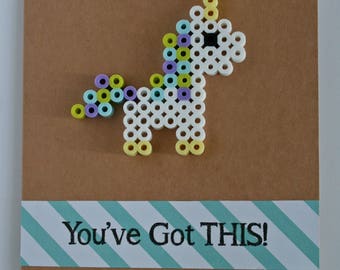 Perler bead card | Etsy