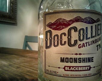 Personalized Etched/Engraved Bourbon Bottle or Moonshine