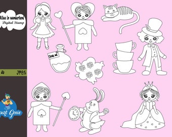 Alice in Wonderland Clipart Alice Clip Art Watercolor Alice