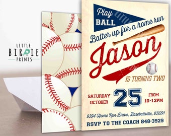 Baseball invitation | Etsy