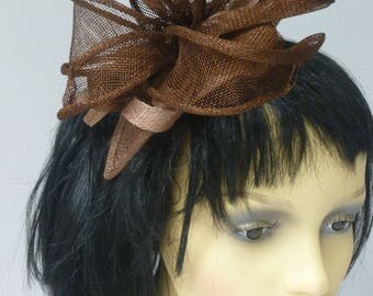 Brown fascinator | Etsy