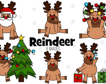 Reindeers clipart | Etsy