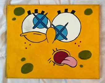 Spongebob painting | Etsy