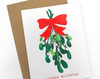 Mistletoe card | Etsy