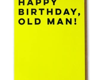 Old man card | Etsy